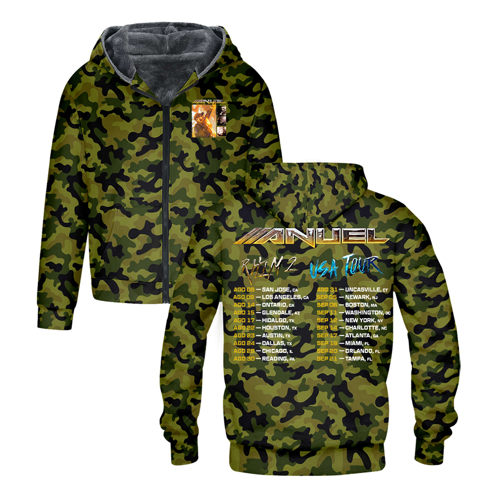 Anuel AA Real Hasta la Muerte 2 Tour Zipper Hoodie Long Sleeve Jacket ...