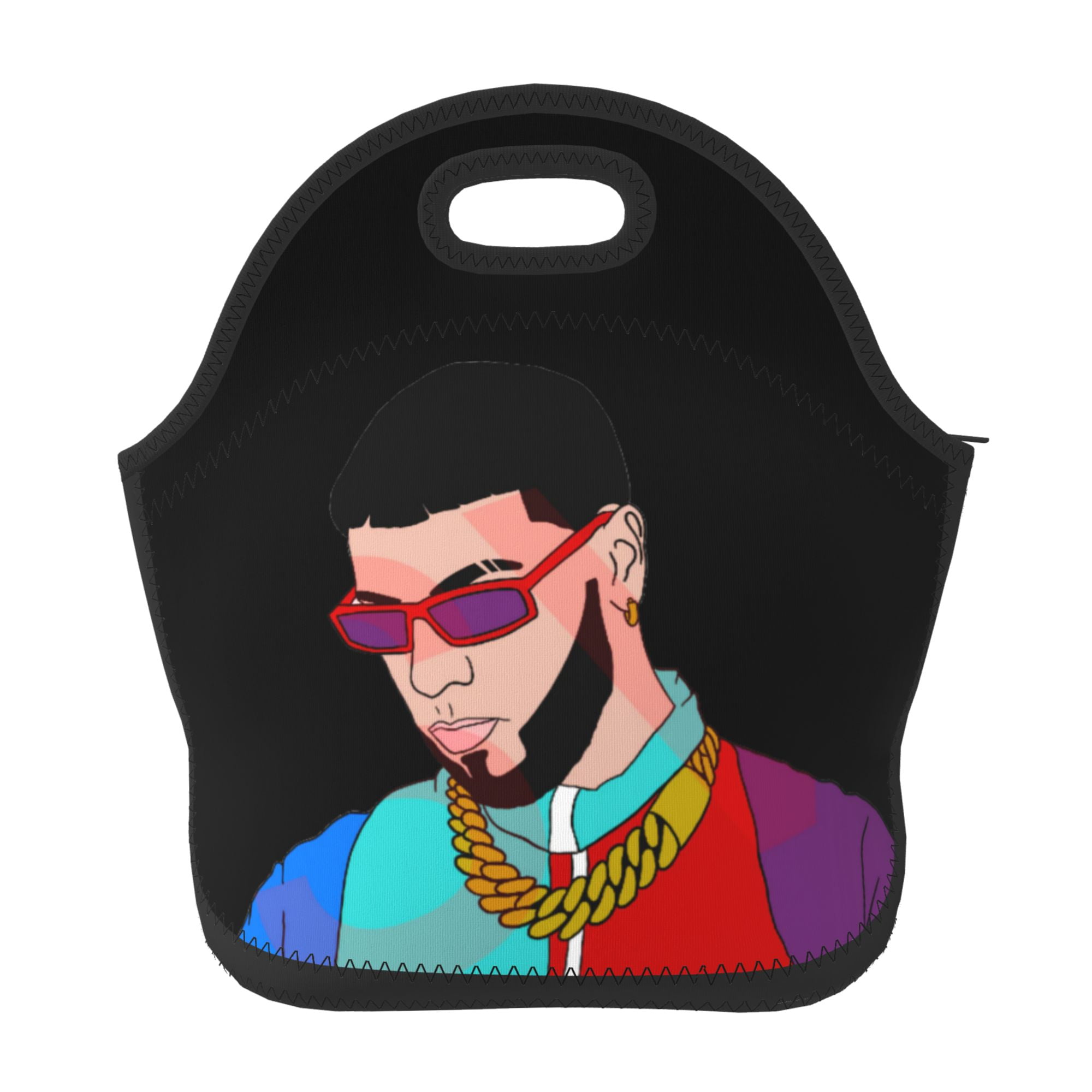 Anuel Aa Reusable Neoprene Lunch Bag Insulated Lunch Box Waterproof ...