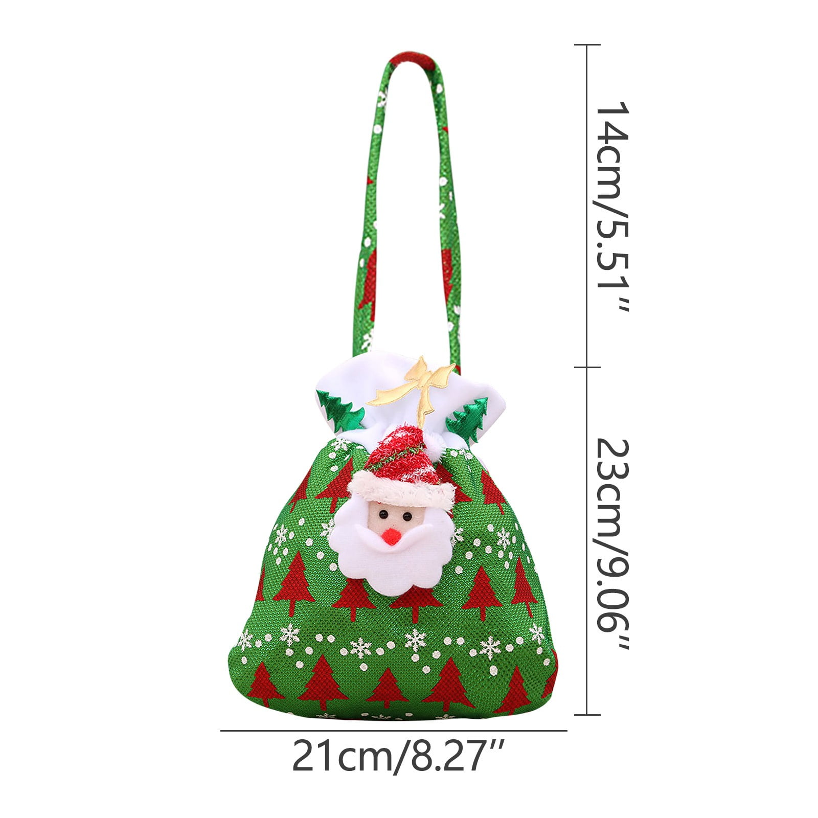 AnuirheiH Christmas Present Bags Drawstring Bags Snowman Snowflake Elk ...
