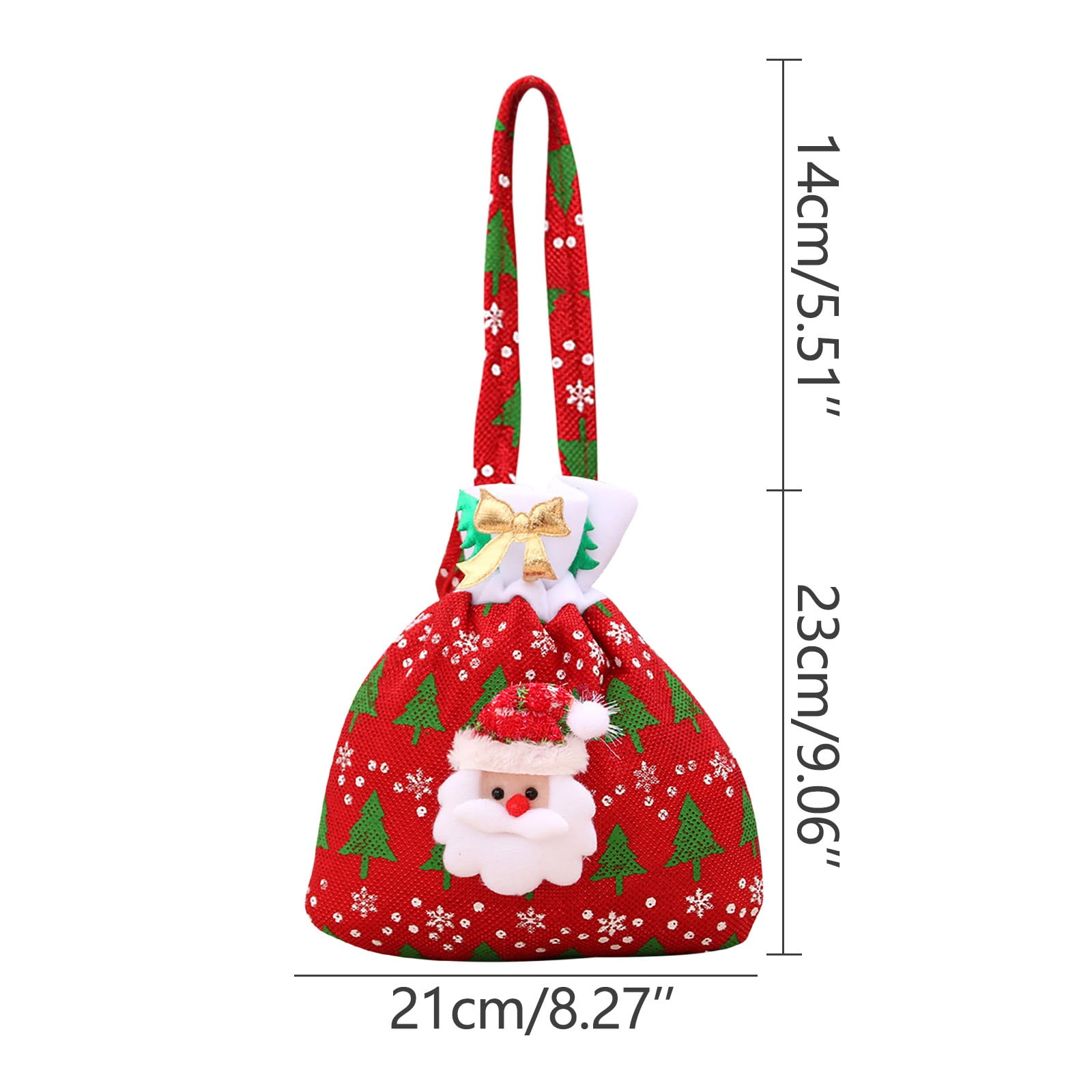 AnuirheiH Christmas Present Bags Drawstring Bags Snowman Snowflake Elk ...