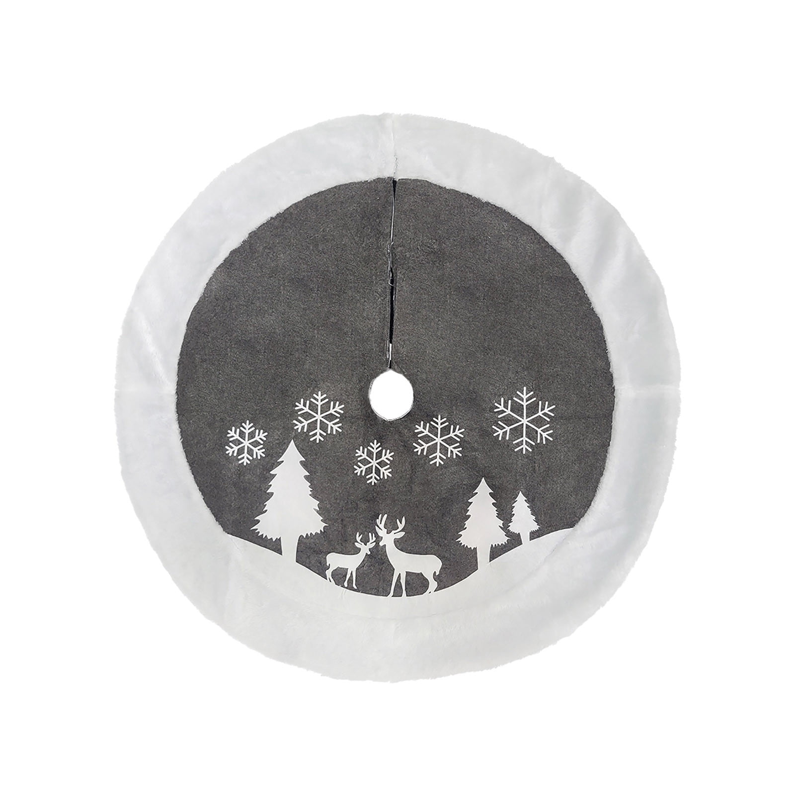 AnuirheiH Christmas Tree Skirt Knitting Tree Skirt Apron Surface ...