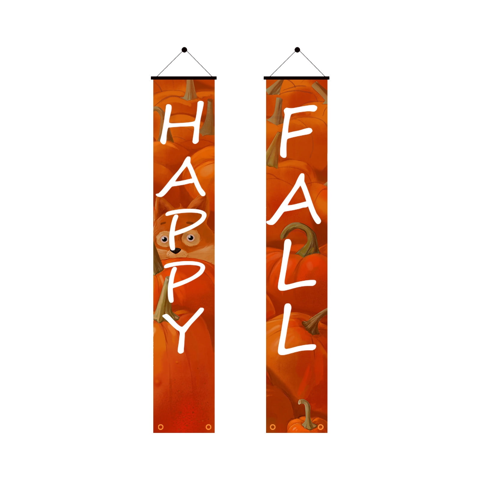 AnuirheiH HAPPY FALL Hanging Banner Porch Sign Autumn Pumpkin Backdrop ...