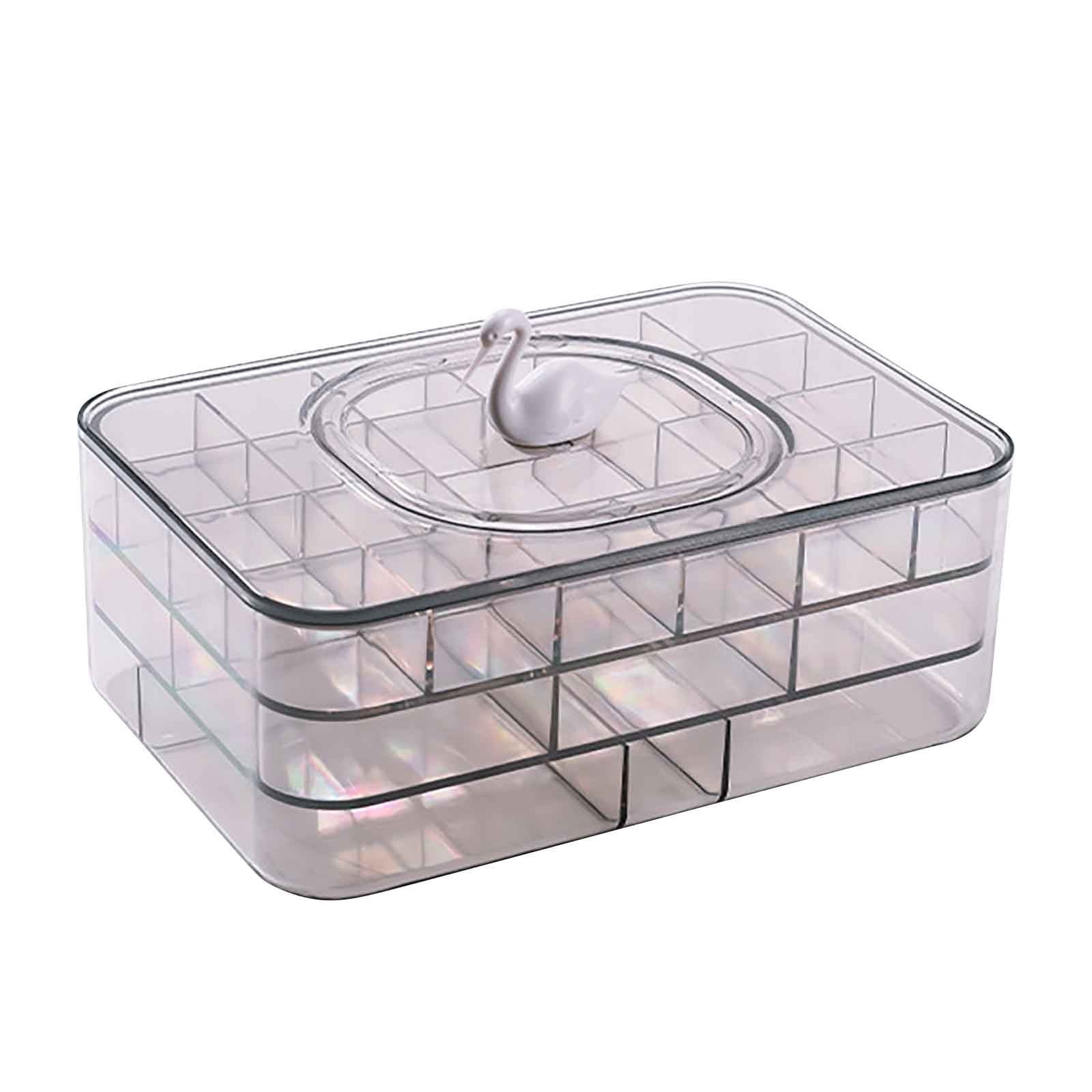 AnuirheiH Jewelry Box,Clear Jewelry Organizer for Women Girls,Double ...