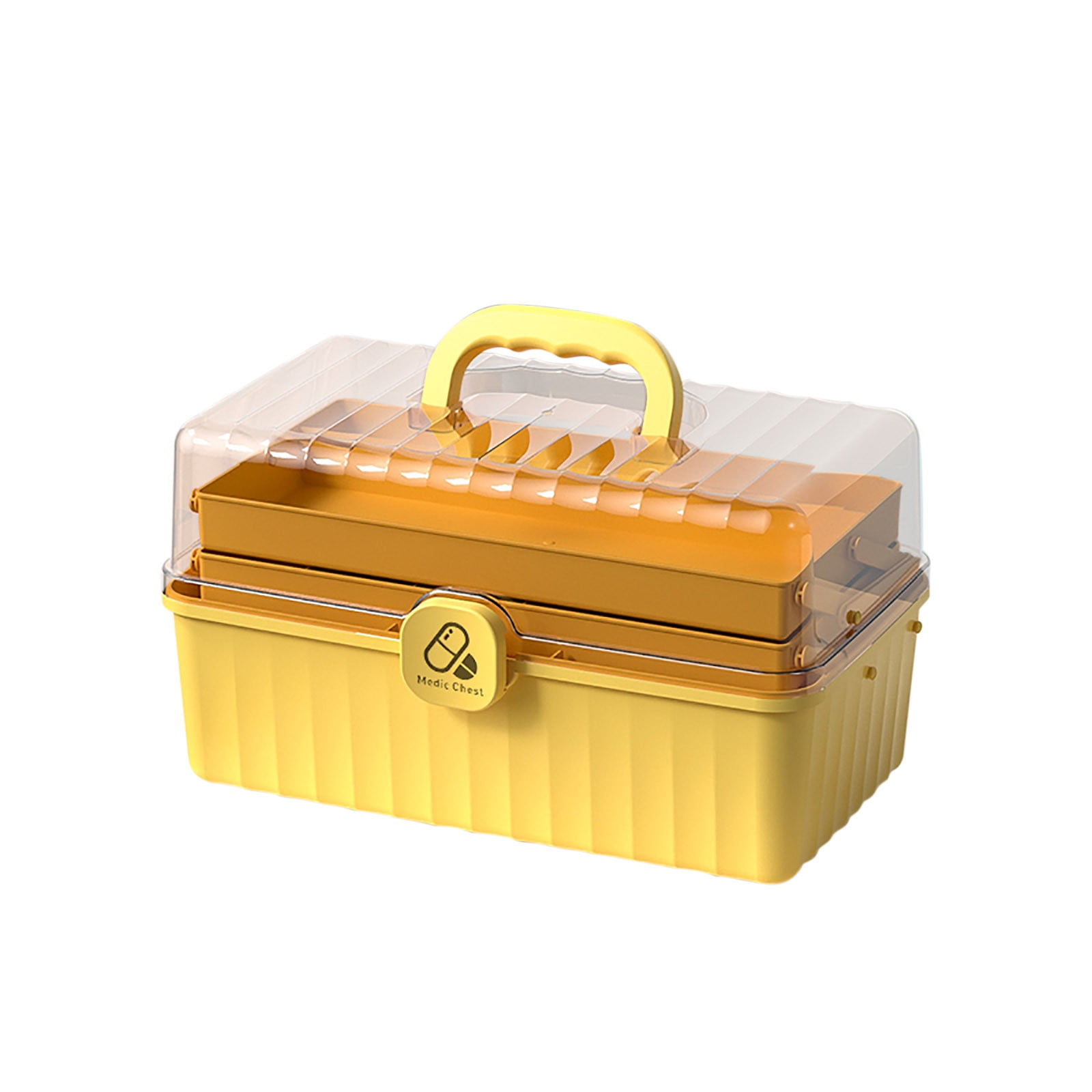 AnuirheiH Plastic First Aid Storage Box Container Bin,3-Tier Medicine ...