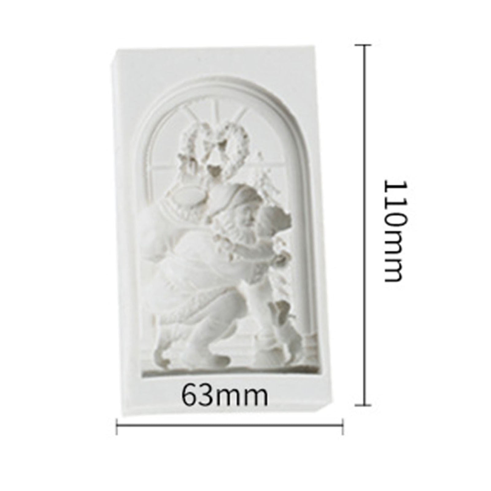 AnuirheiH Silicone Christmas Cookie Mold 3D Santa Claus Shaped Fondant ...