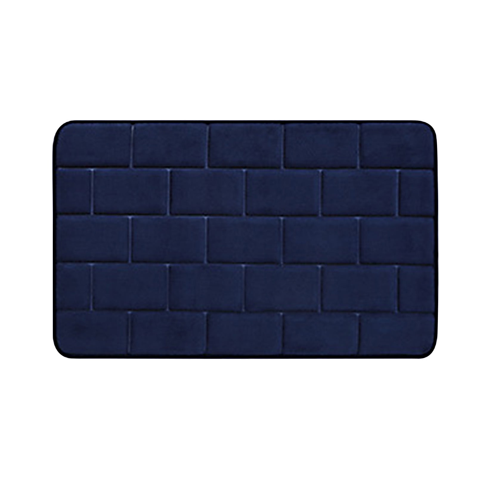 AnuirheiH Thick Striped Memory Foam Bath Rugs, Soft Absorbent Velvet ...