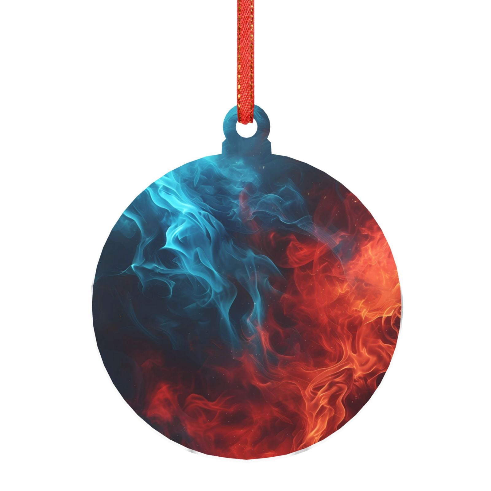 Kdxio Red And Blue Fire Christmas Tree Ornaments, 2024 New Christmas ...