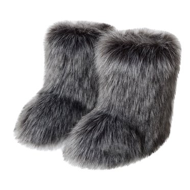 Juebong Women's Fashion Color Imitation Animal Boots Plus Cashmere ...
