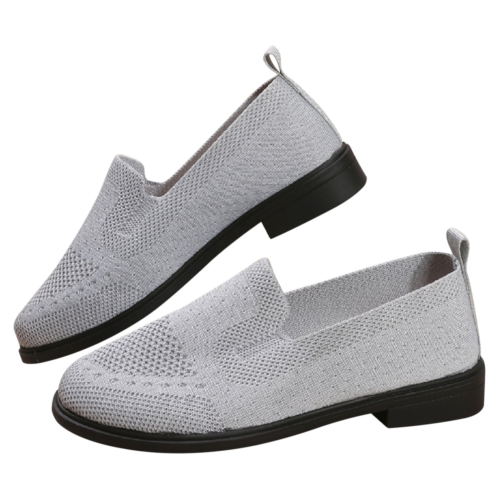 AnuirheiH Women Shoes Fall New Mesh Breathable Casual Low Heel Flying ...