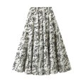 Anuirheih Womens Midi Skirts 2023 Fall Fashion High Waist Pleated