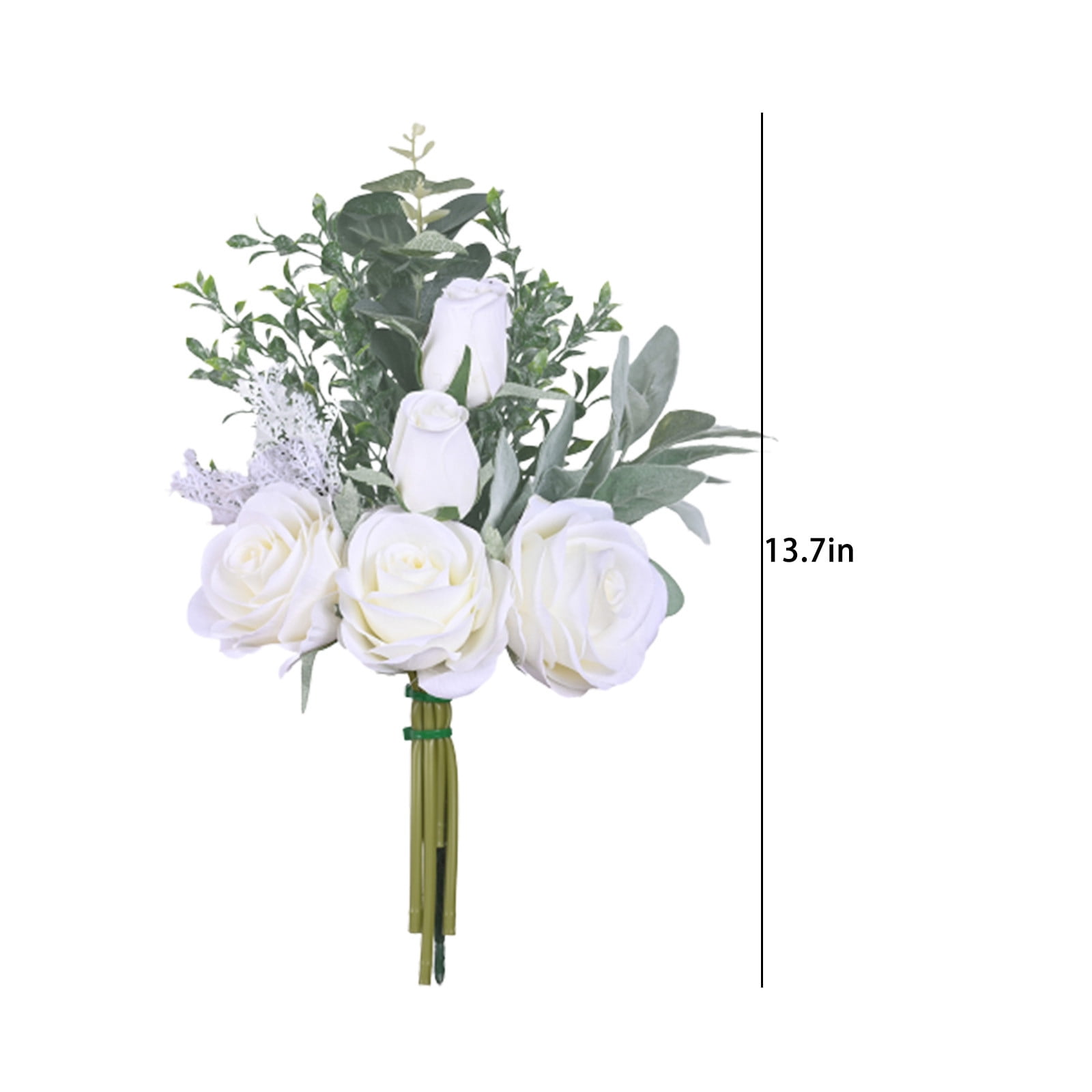 Anuirheih Artificial Rose Flower Bouquet, Plastic Flowers Fake Roses ...