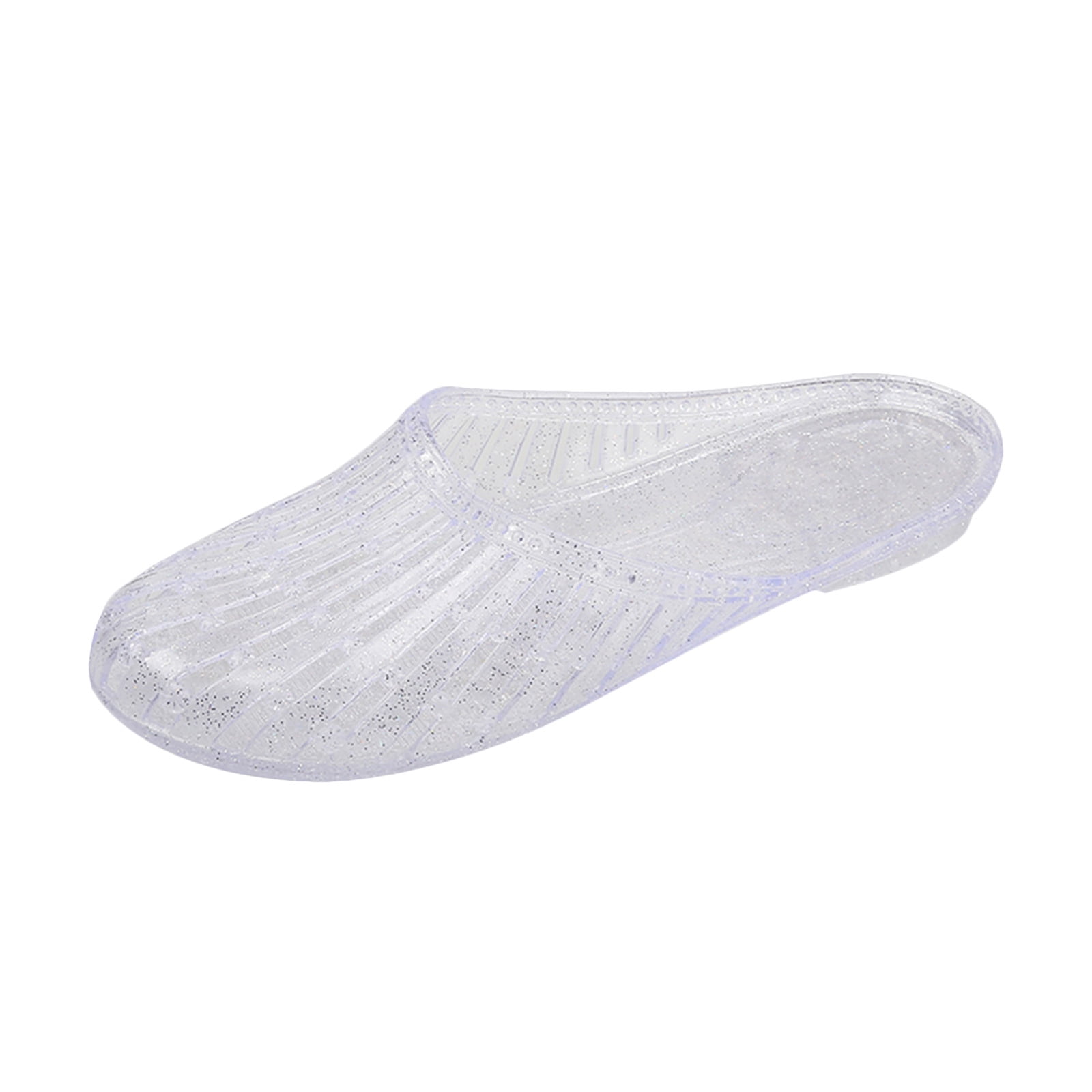 Anuirheih Clear Shoes for Women, Summer Closed Toe Hollow Out Flat ...