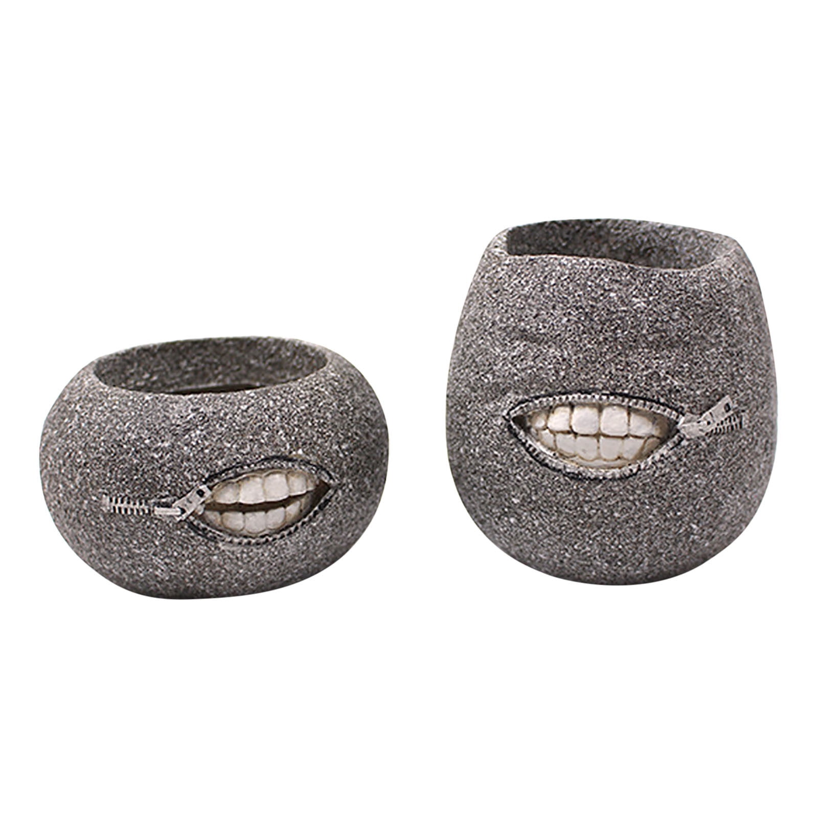 Anuirheih Clearance 2Pcs Succulent Pots, Teeth Pots Ceramic Flower Pot ...