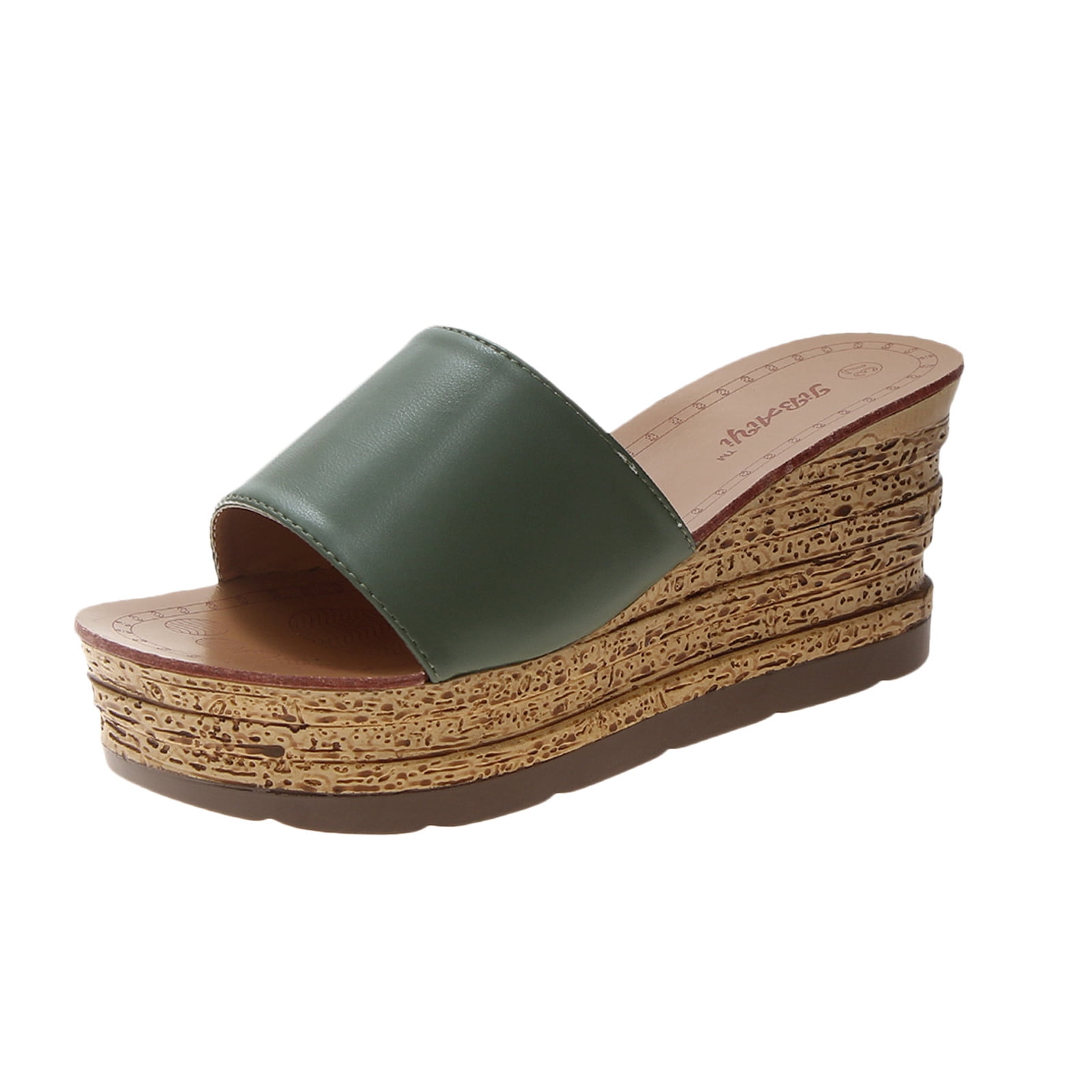 Anuirheih Clearance Slip on Sandals Women,Women's Sponge Cake Thick ...