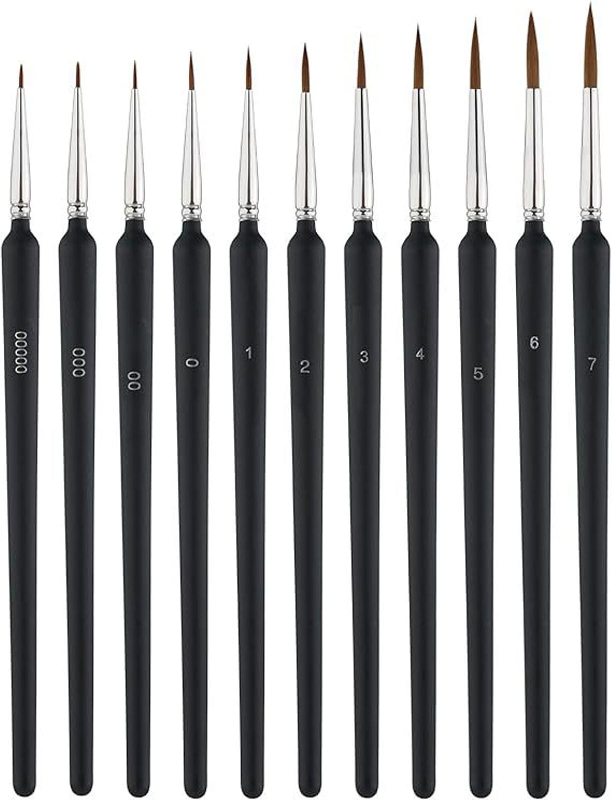 Anuirheih Fine Detail Paint Brush Set of 11, Painting Brush Micro ...