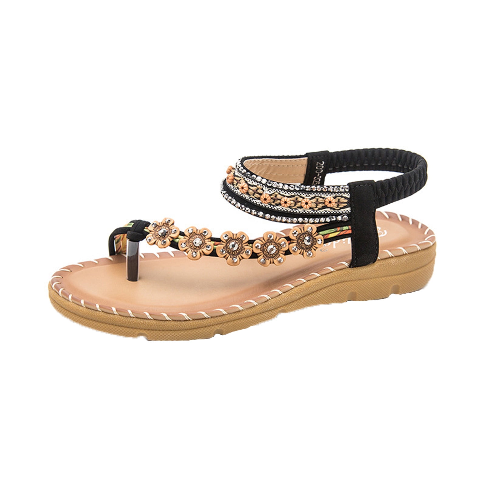 Anuirheih Flatform Sandals Women Flip Flops Comfortable Elastic Ankle ...