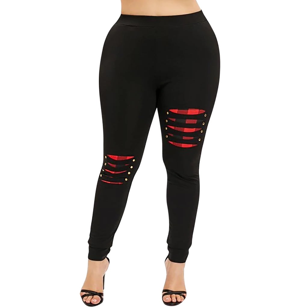 Anuirheih Leggings Yoga Pants for Women with Plus Size Women Beading ...