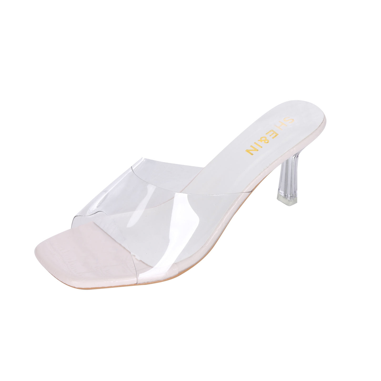 Anuirheih New Fashion Transparent Heel Toe High Heel Sandals Sandals ...