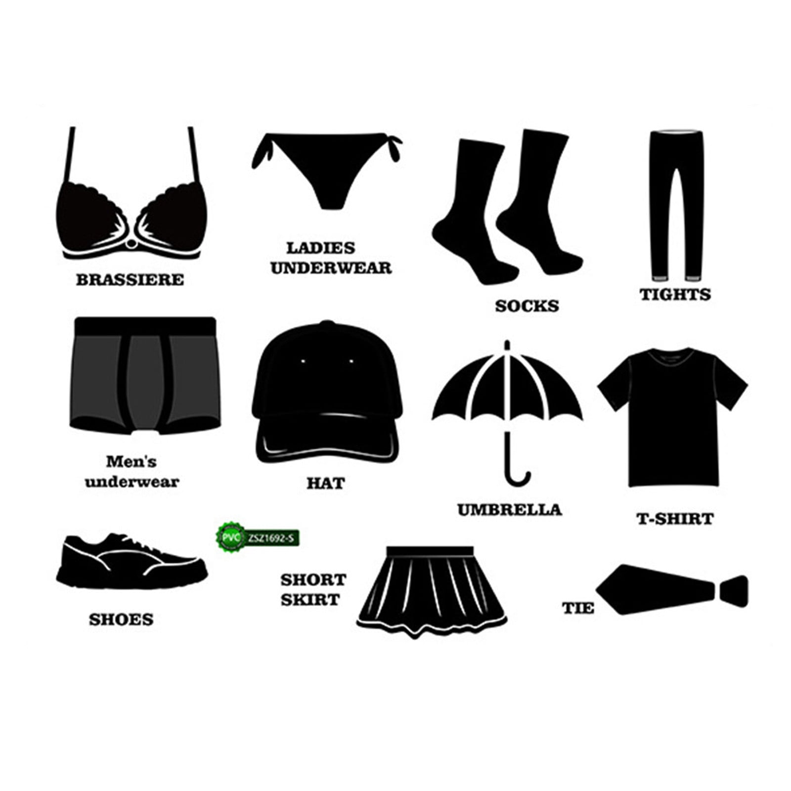 Anuirheih Storage Cabinet Stickers Labels for Clothes Drawer Labels ...