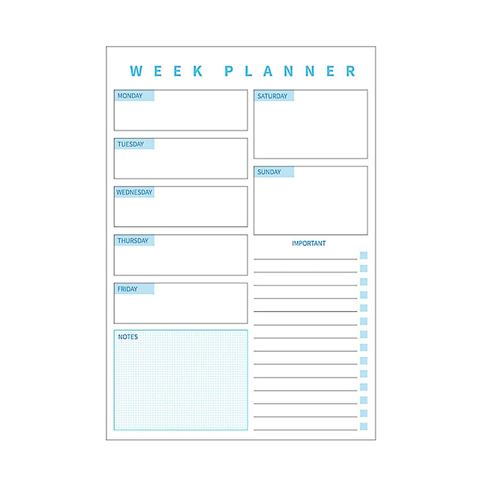 Anuirheih Weekly Planner Desktop Note Pad, Manual Weekly Record Book ...