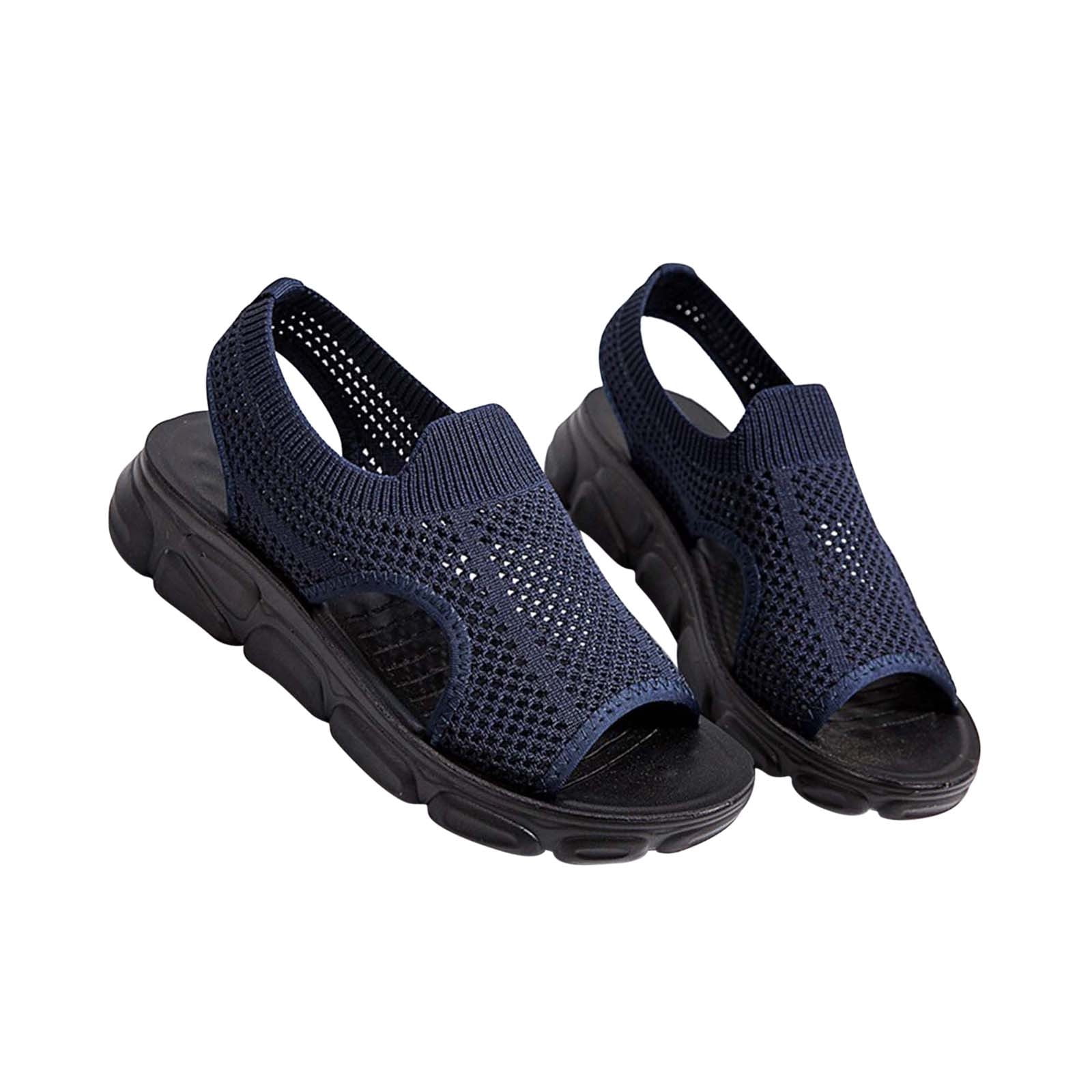 Anuirheih Woman Sandals Thick Bottom Fish Mouth Washable Sport Sandals ...