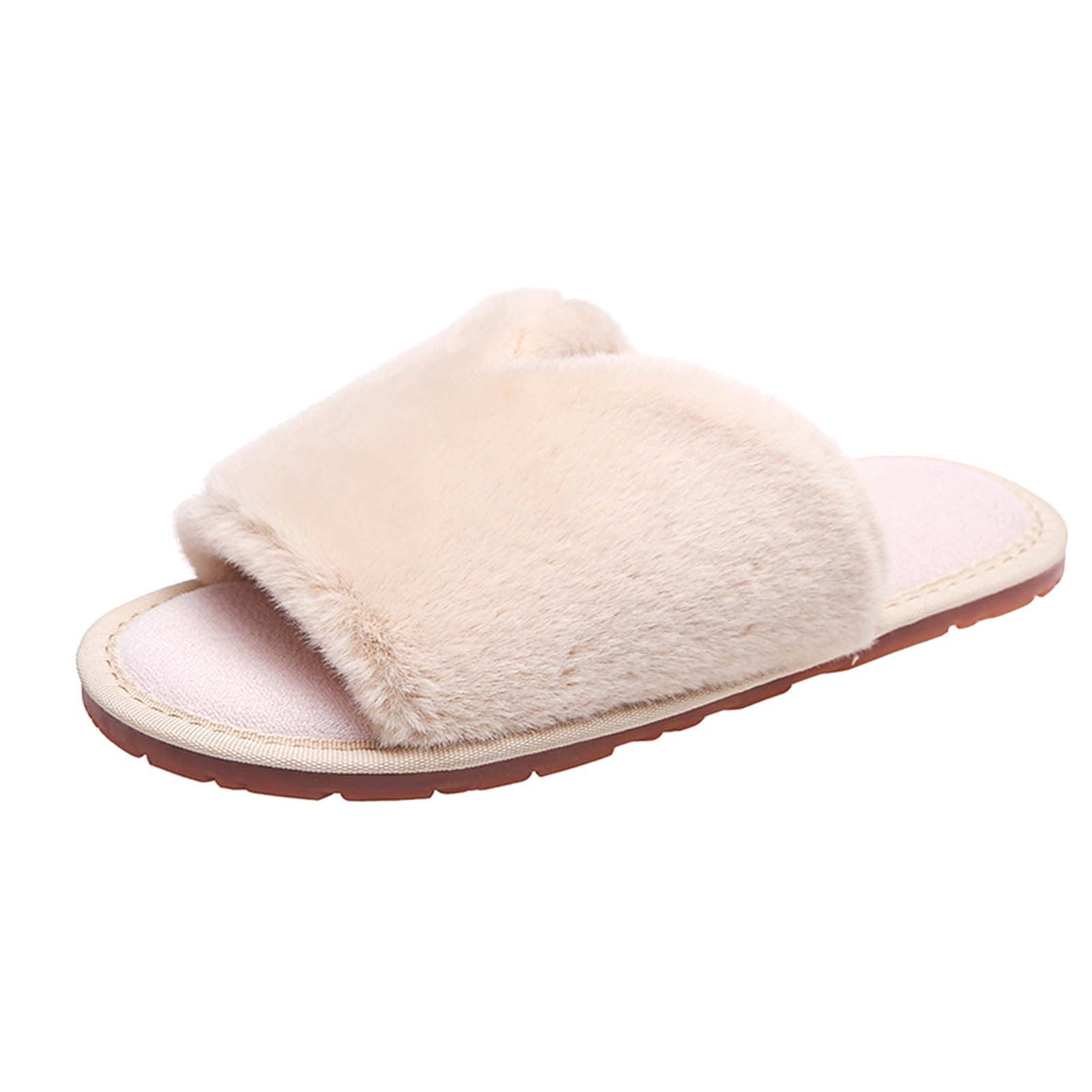 Anuirheih Women's Plush Slippers, Soft House Slippers Plush Warm Cozy ...