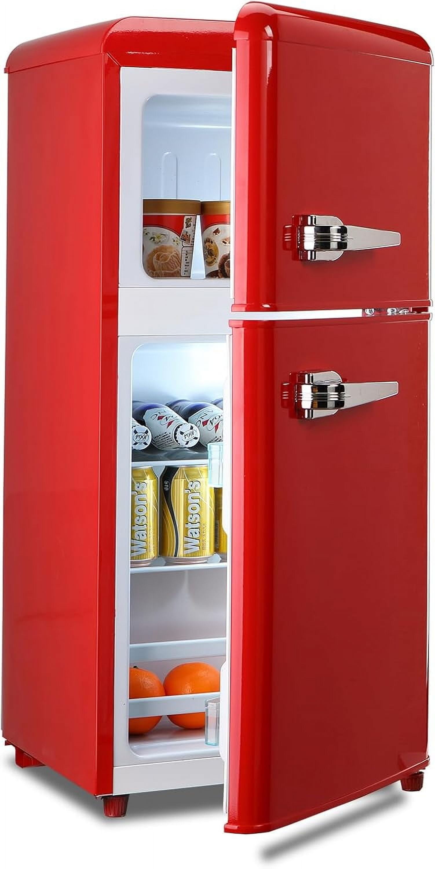 Anukis Mini Fridge with Freezer 3.2 Cu Ft 2 Door Mini Fridge for ...