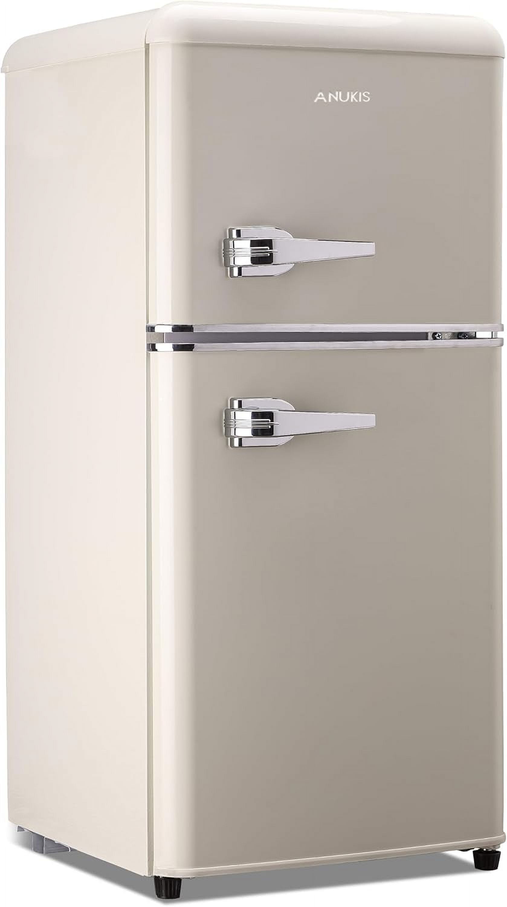 Anukis Mini Fridge with Freezer 3.5 Cu Ft 2 Door Compact Refrigerator ...