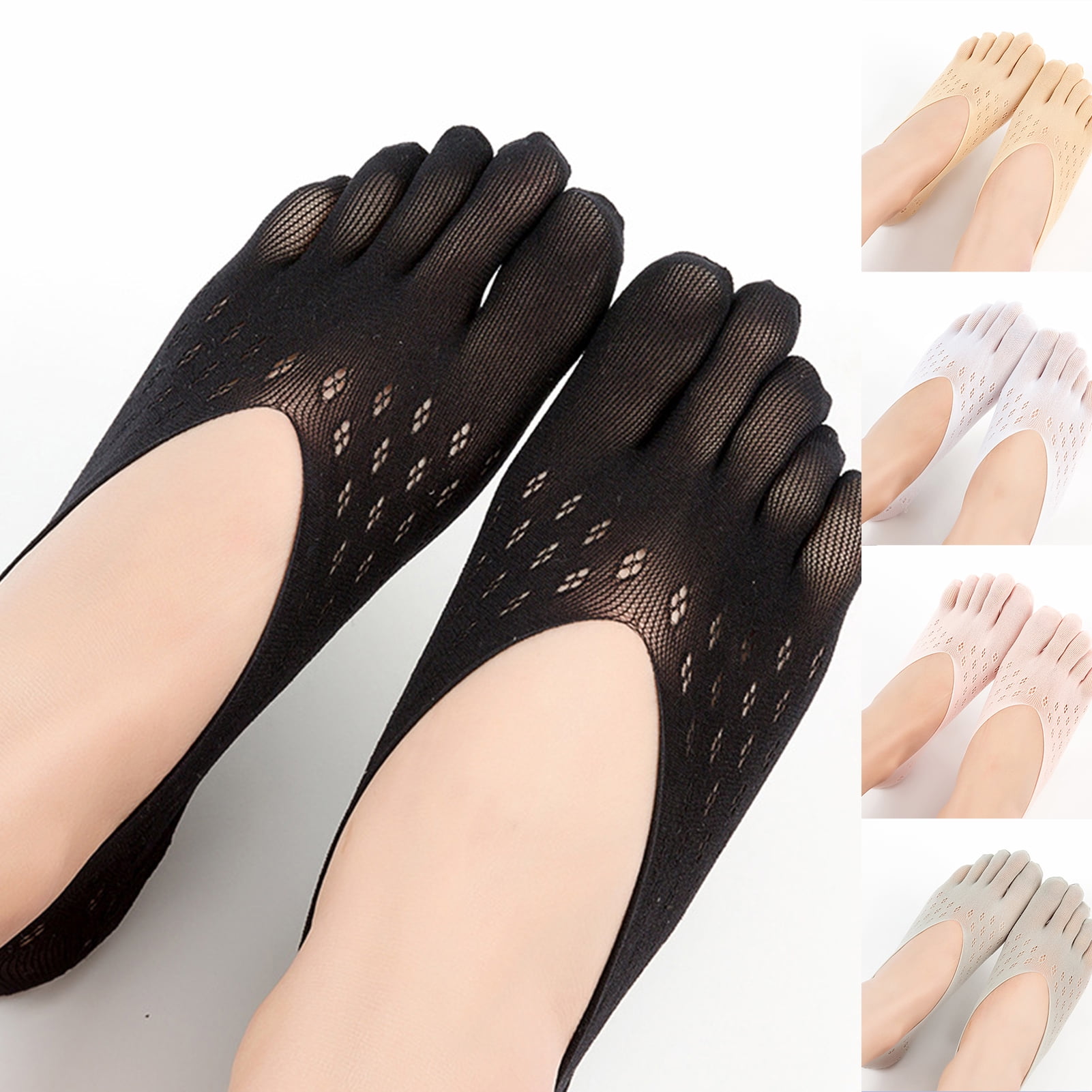 Anvazise 1 Pair Toe Sock High Elasticity Breathable Five-Fingers ...