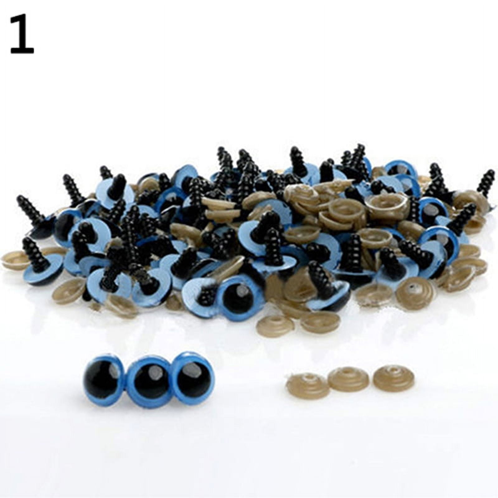Anvazise 100 Pcs 8-20mm Plastic Safety Eyes for Teddy Bear Doll Animal ...