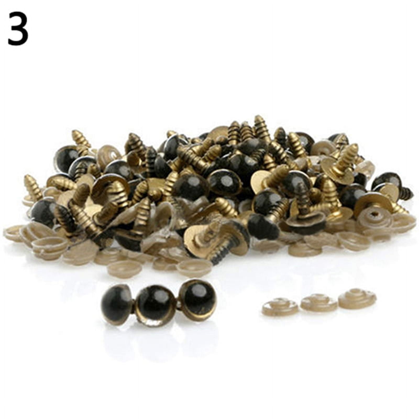 Anvazise 100 Pcs 8-20mm Plastic Safety Eyes for Teddy Bear Doll Animal ...