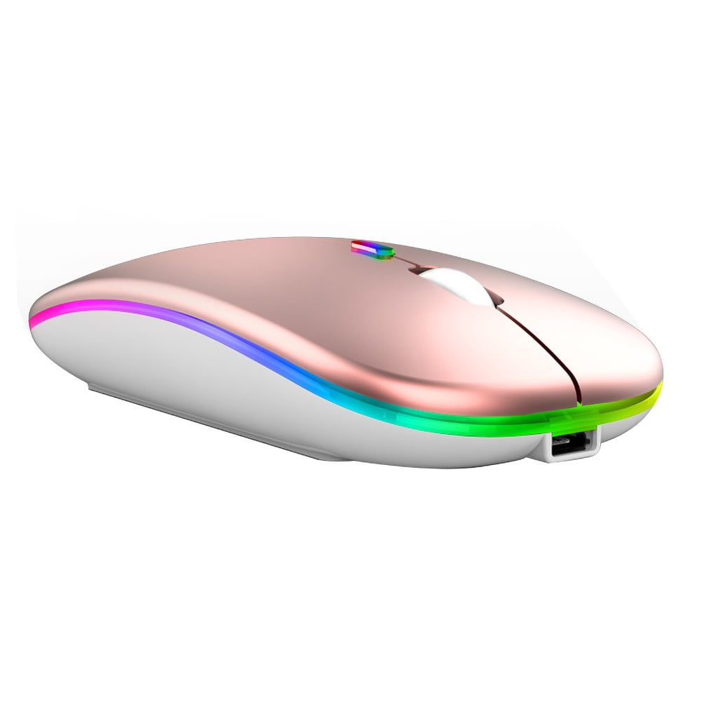 LNKHFS 2.4G Wireless Bluetooth LED Ergonomic Gaming Mouse, USB, Rose ...