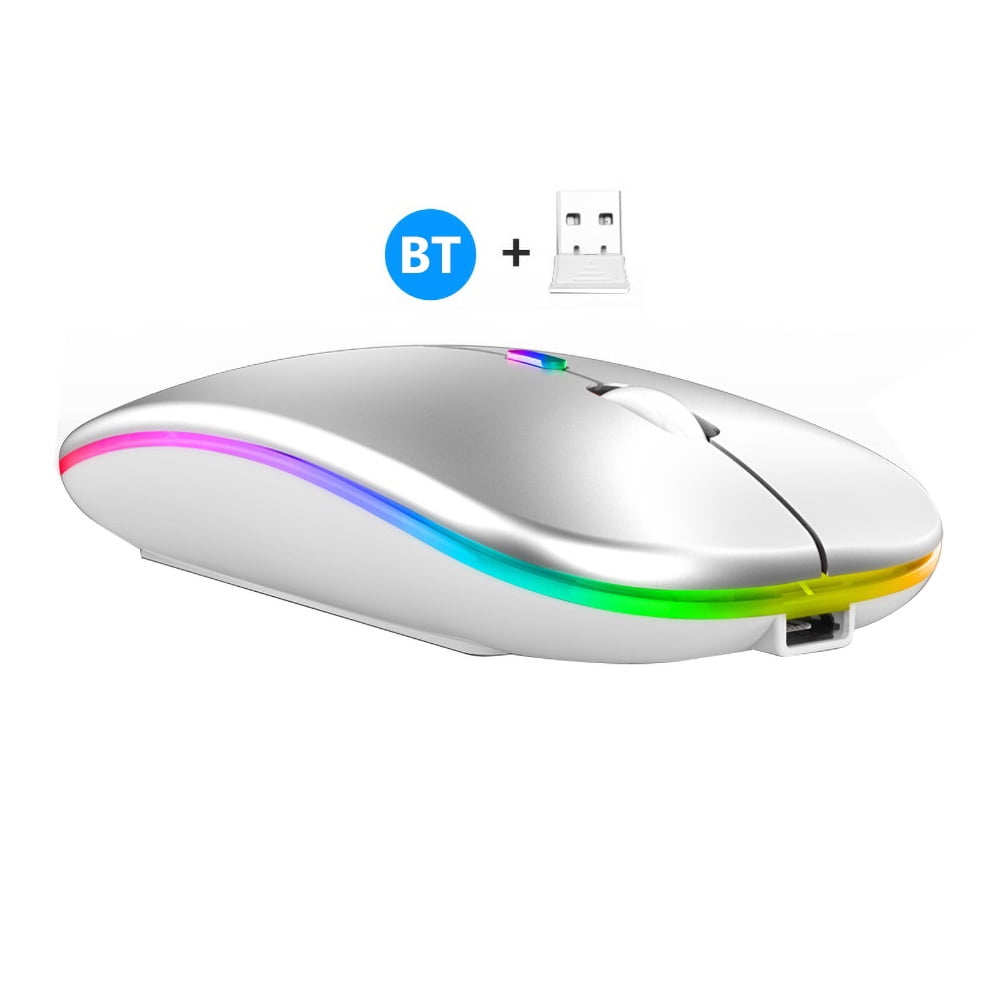 Anvazise 2.4G Wireless Bluetooth-compatible LED Mice USB Ergonomic ...