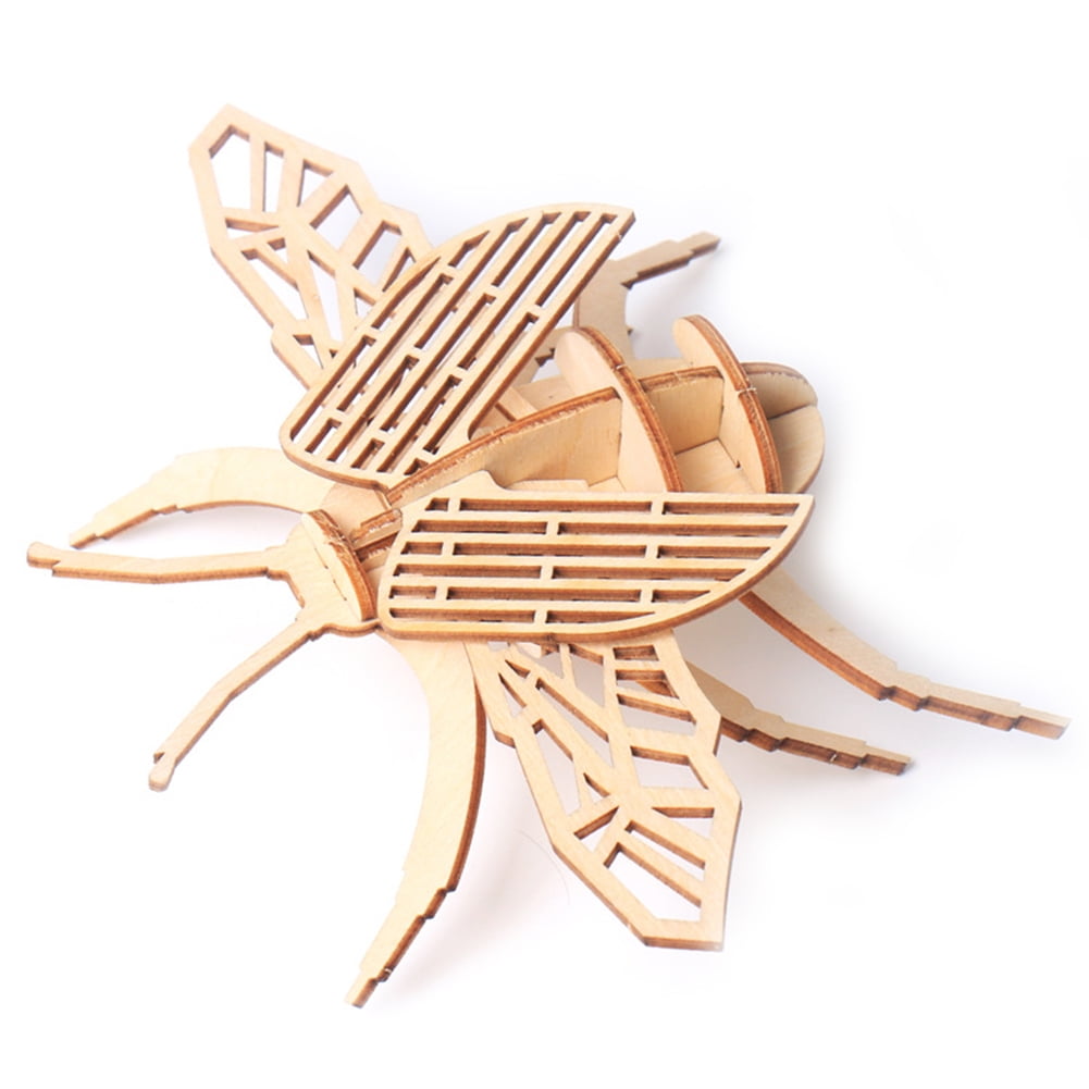 Anvazise 3D Wooden Butterfly Insect Model Puzzles DIY Assembly Crafts ...
