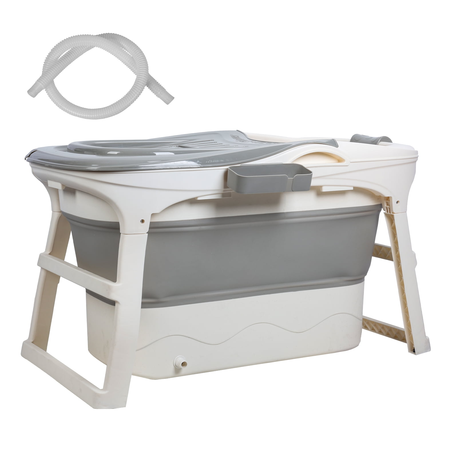 Anvazise 44.5" Portable Folding Bathtub, Small Foldable Tub with ...