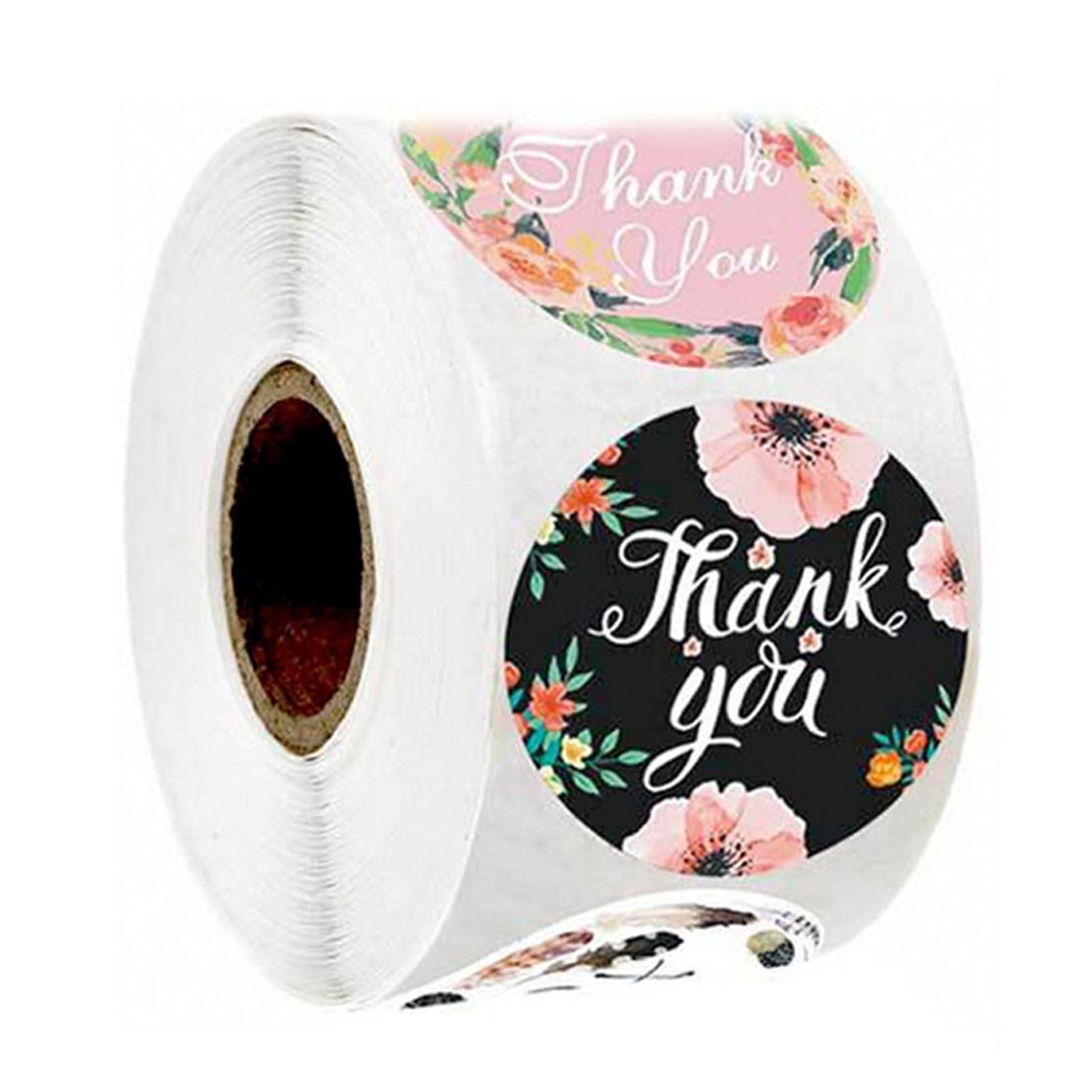 Anvazise 500Pcs Floral Pattern Thank You Stickers Roll Gift Wraps ...