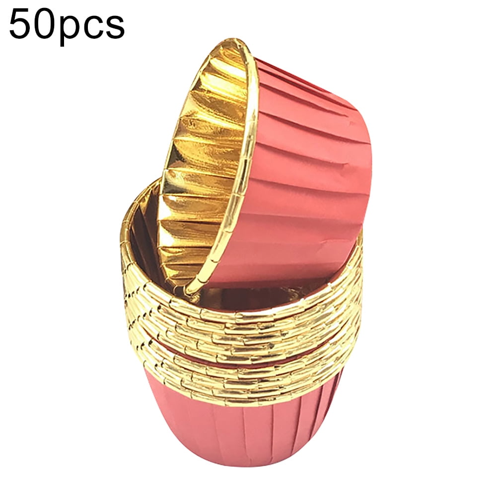 Anvazise 50Pcs Disposable Baking Cupcake Cake Liner Wrappers Cup Muffin ...