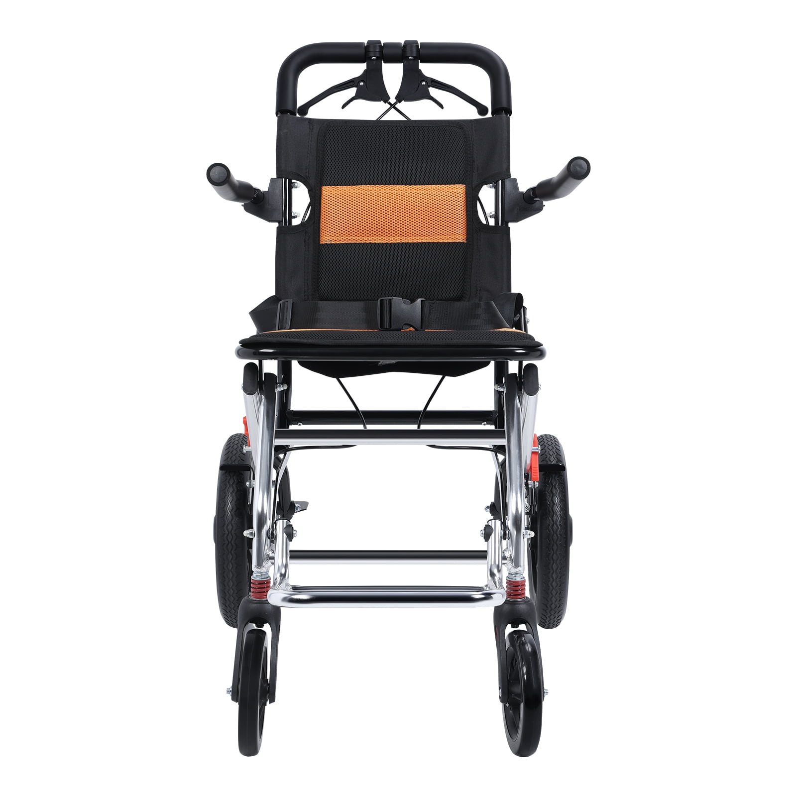 Anvazise Adult Wheelchair, Lightweight Foldable Transport Wheelchair ...