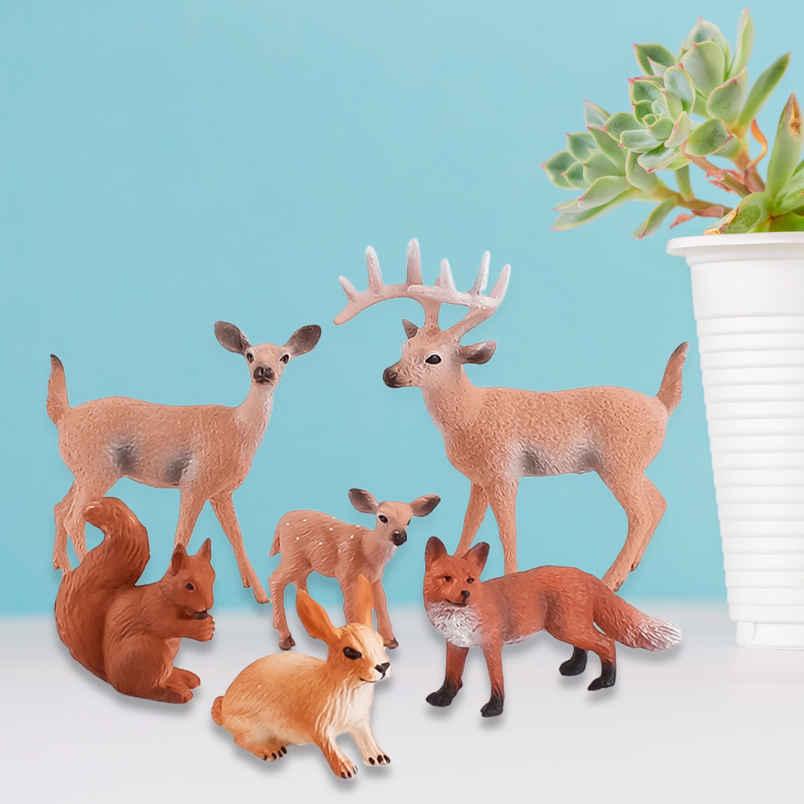 Anvazise Animal Model Mini Simulation PVC Toy Wild Animal Model ...