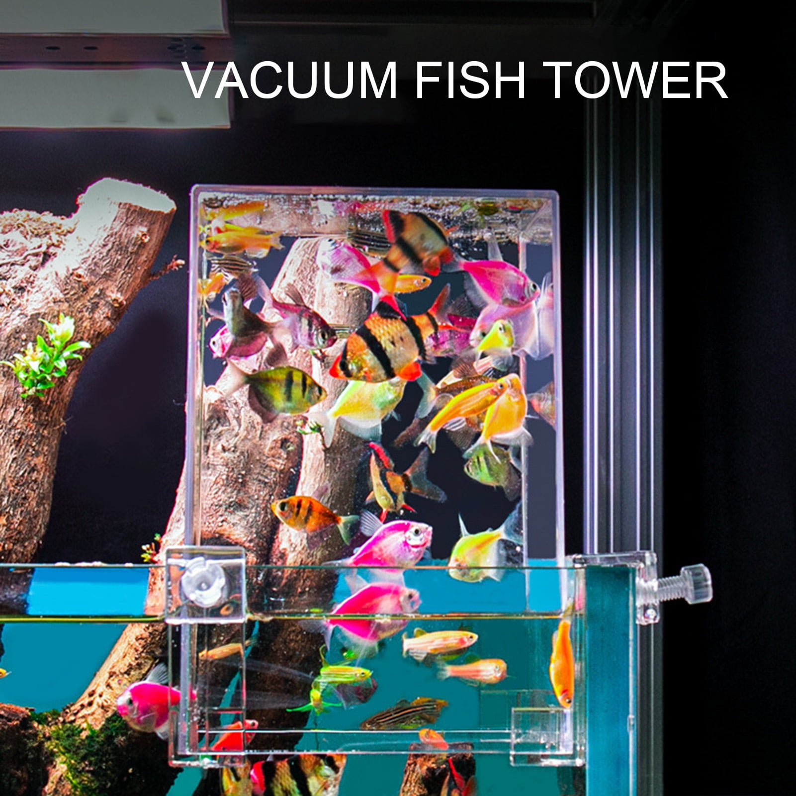 Anvazise Aquarium Vacuum Fish Tower Above The Water with Snaps Fish ...