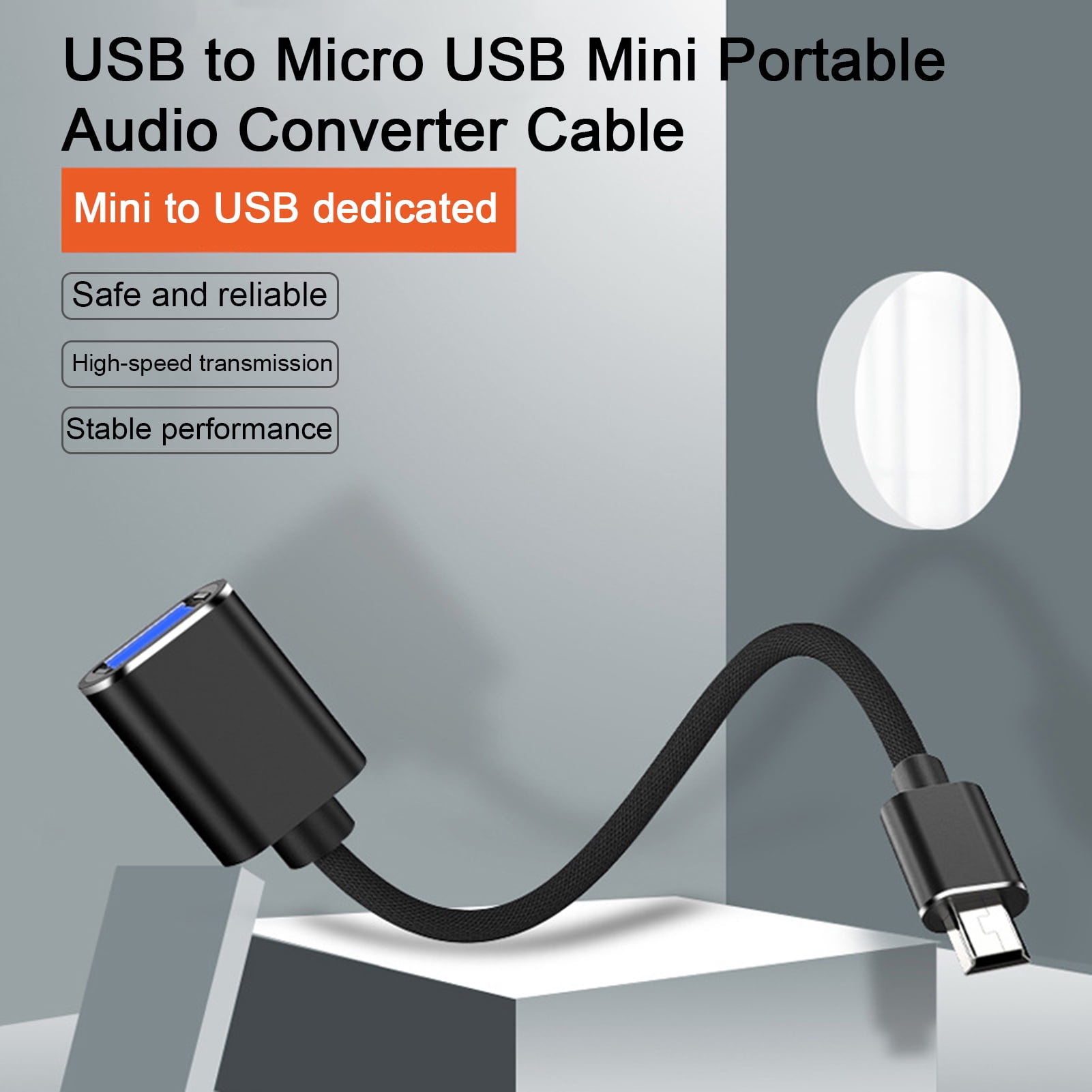 Anvazise Audio Adapter Cord Stable Output USB to Micro USB Audio ...