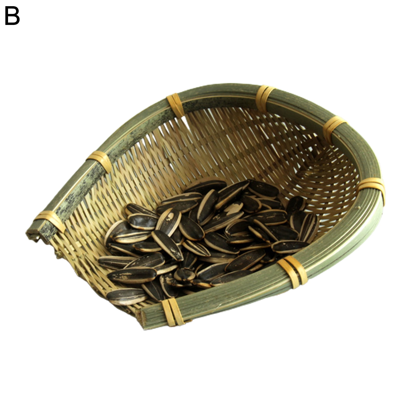 Anvazise Bamboo Basket Open Mouth Shape Handmade Lightweight Cleaning ...