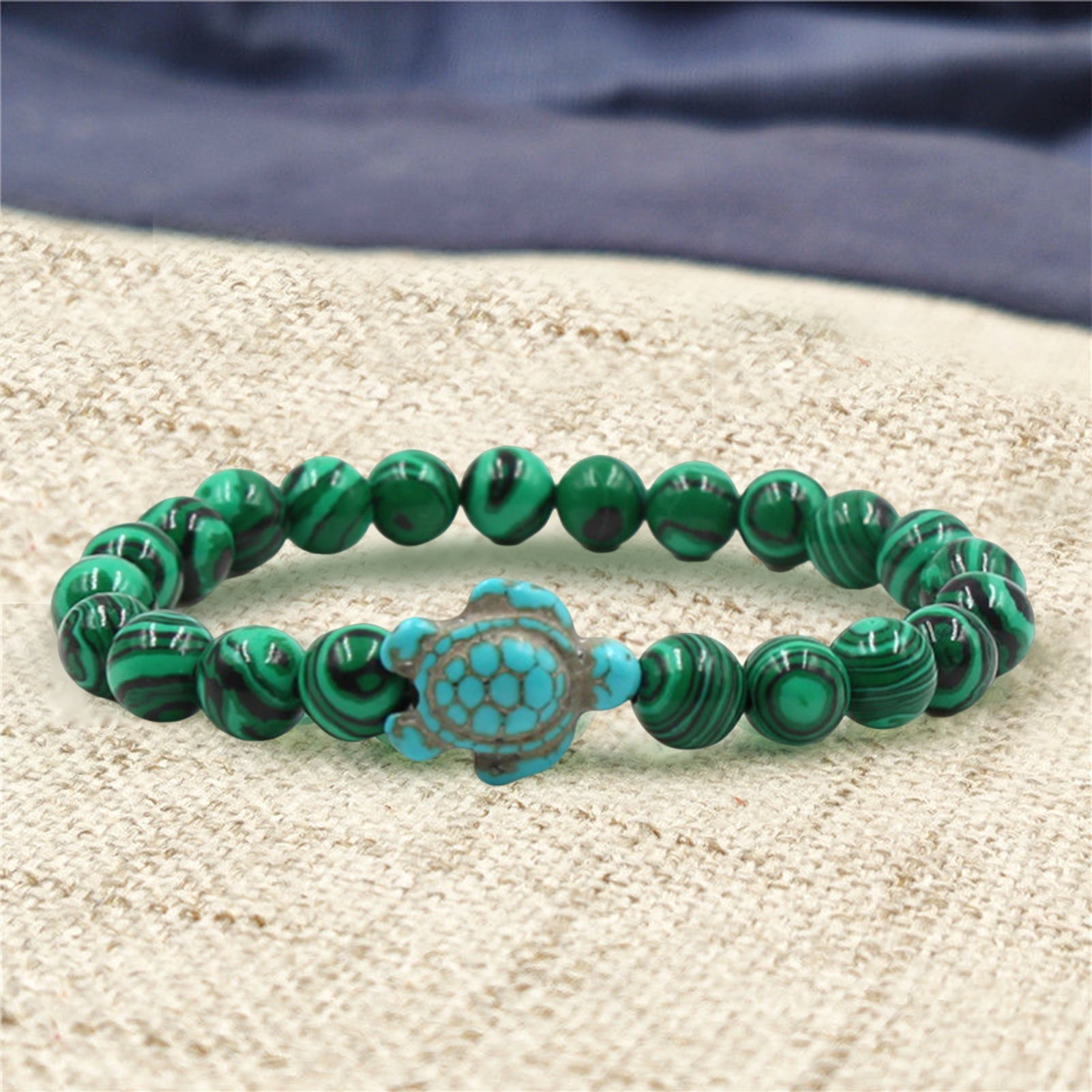 Anvazise Beads Bracelet Sea Turtle Beaded Elastic Rope Adjustable Boho ...