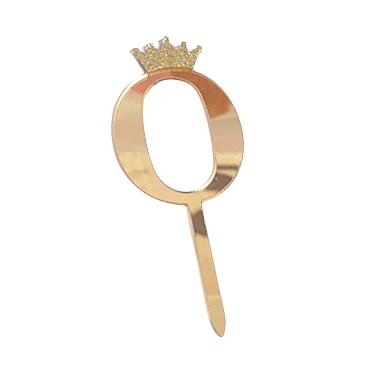 Anvazise Cake Numeral Topper Crown Style Dazzling Acrylic Number Cake ...