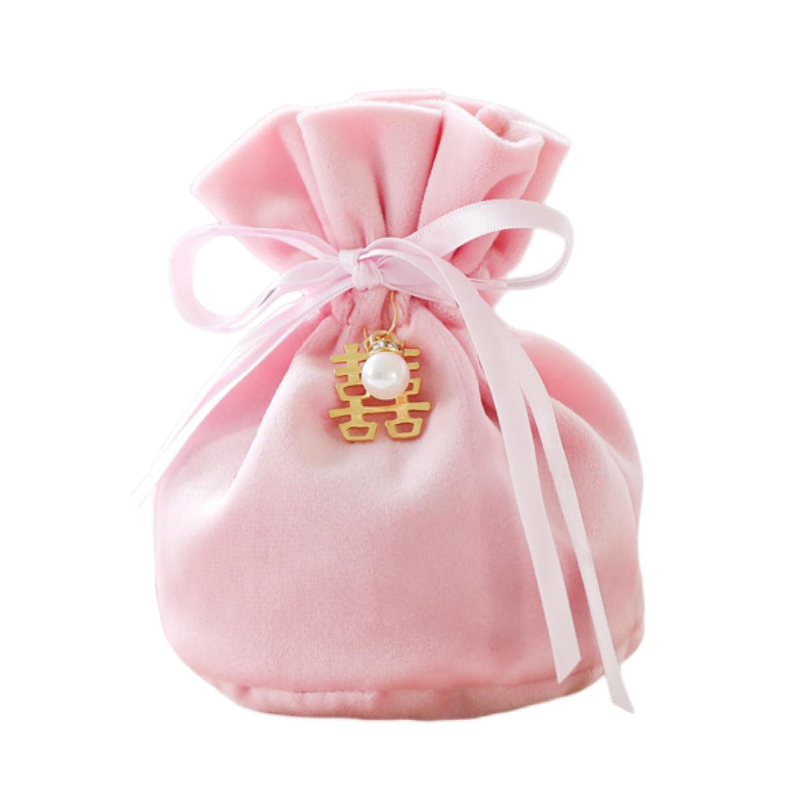 Anvazise Candy Bag with Faux Pearl Creative Drawstring Christmas ...