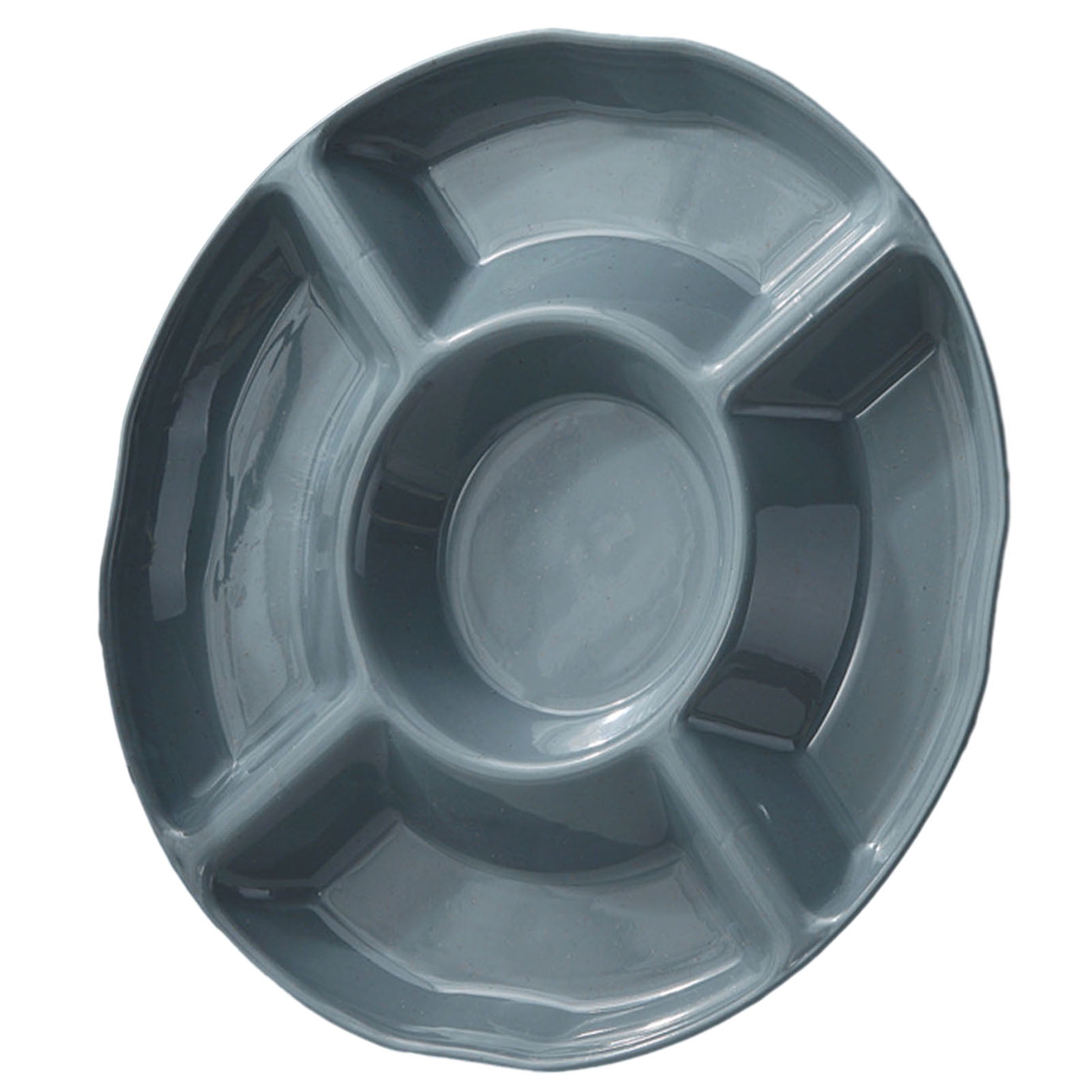 Anvazise Candy Plate 5 Compartments Large Capacity Round Food Grade PP ...