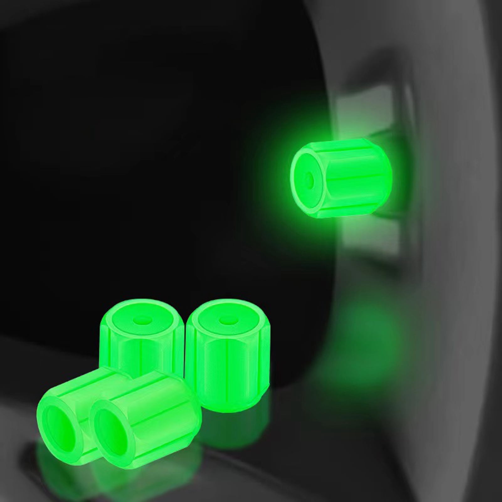 Anvazise Car Valve Hat Fluorescent Night Glowing Dust-proof Glow-in-the ...