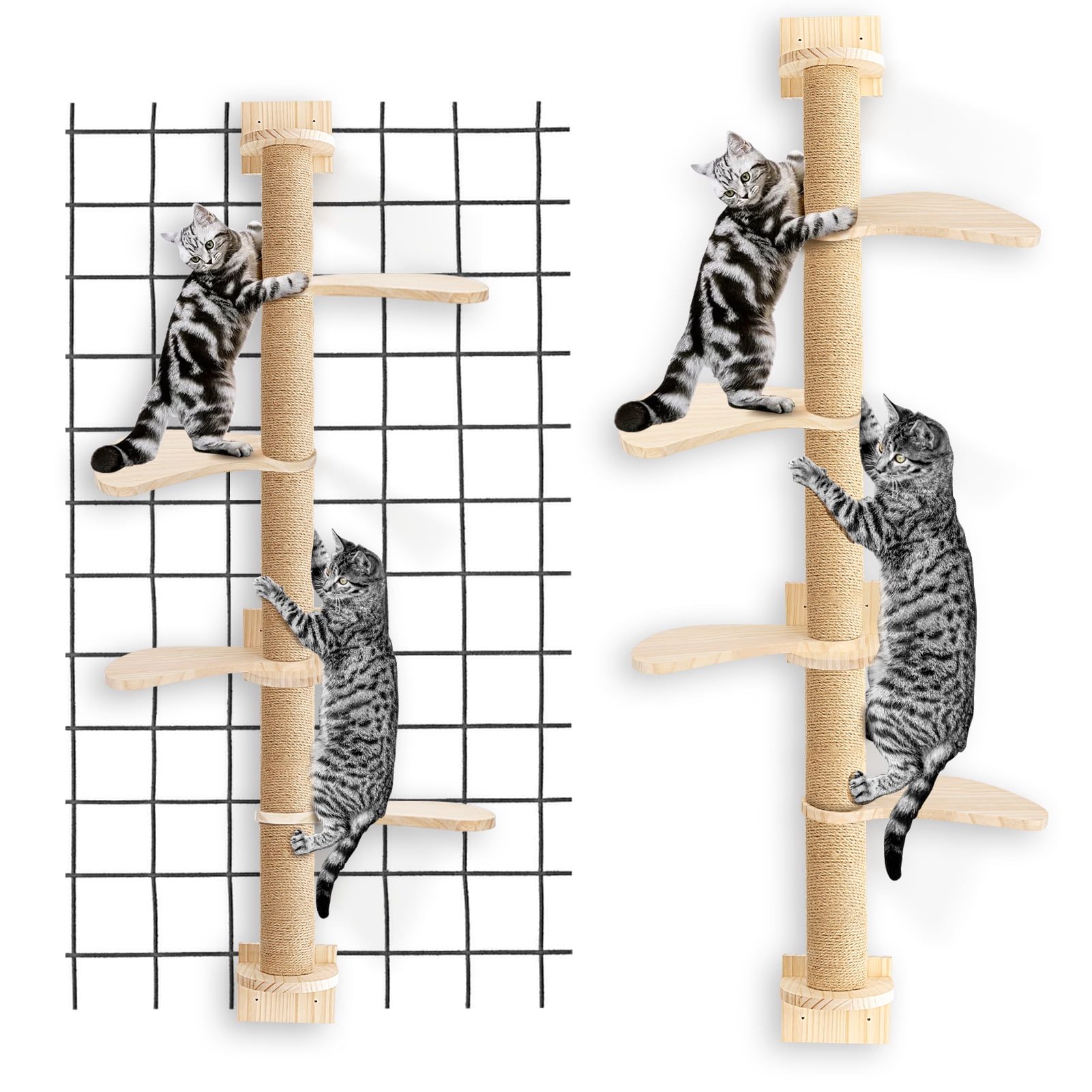 Anvazise Cat Wall Furniture, Tall Cat Tree, Multi Tier Floor to Ceiling ...