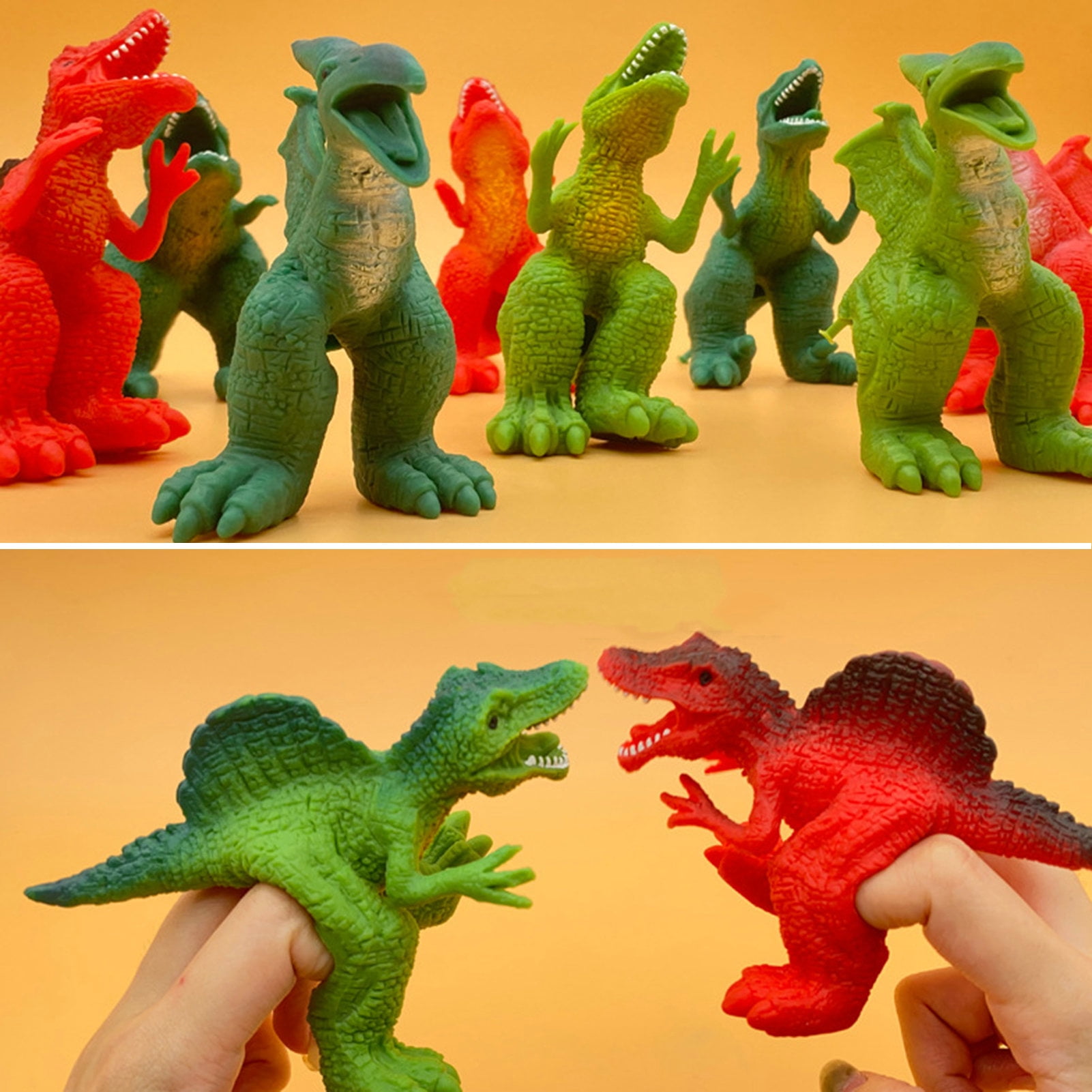 Anvazise Dinosaur Puppet Soft TPR Interesting Lovely Cartoon Dinosaur ...