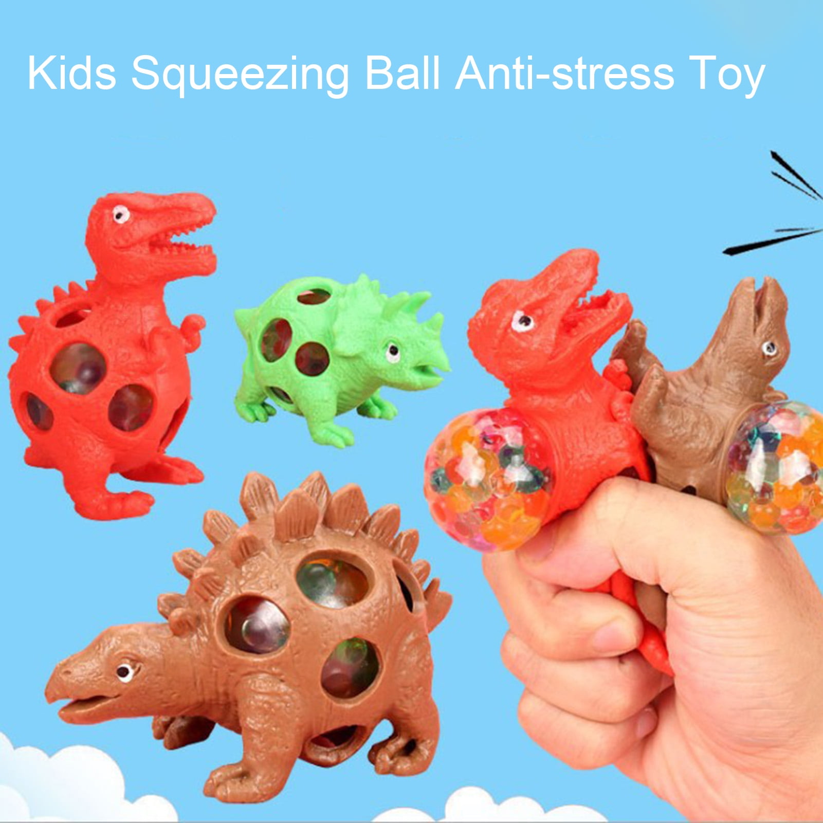 Anvazise Dinosaur Squeeze Toy Elastic Soft TPR Cute Animal Doll Pinch ...